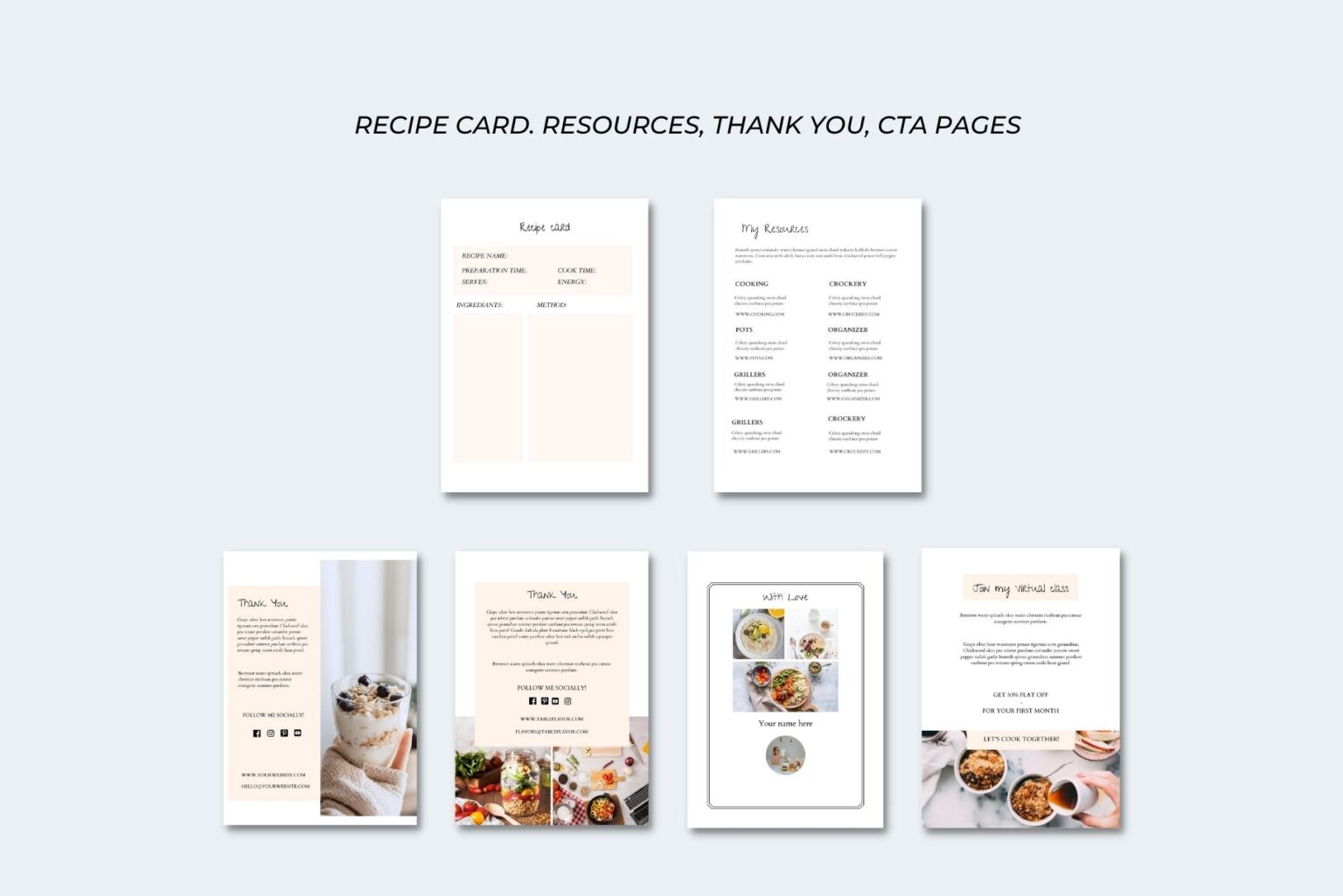 Recipe Template Canva - Healthy