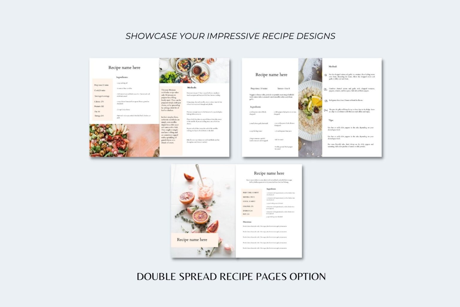 Recipe Template Canva - Healthy