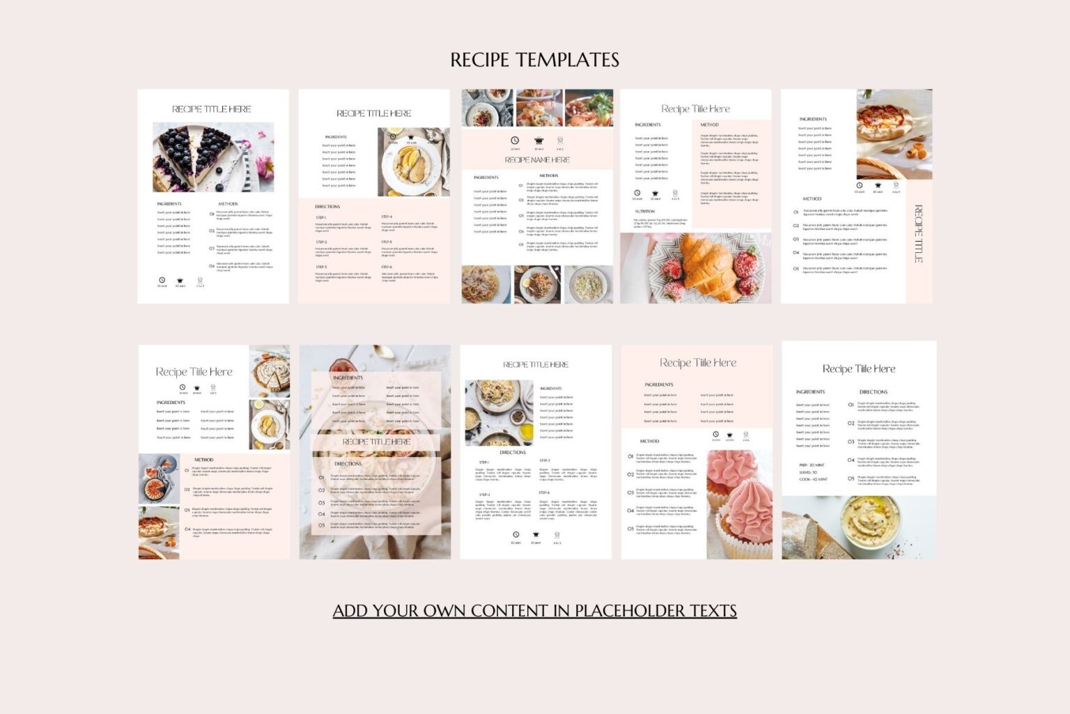 Canva Recipe Book Template