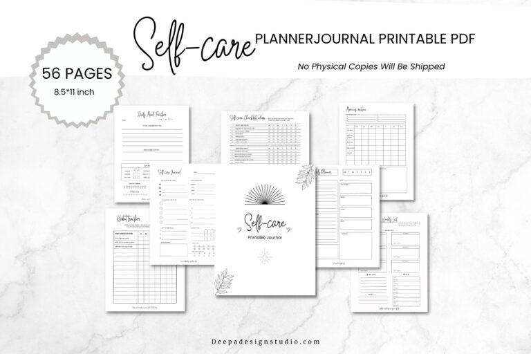 Self Care Journal Planner Printable