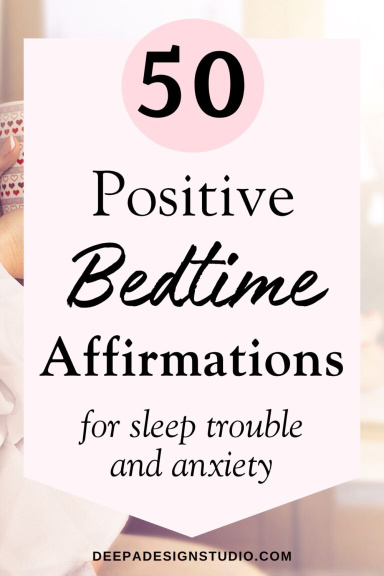 50 Positive bedtime Affirmations for sleep trouble and anxiety