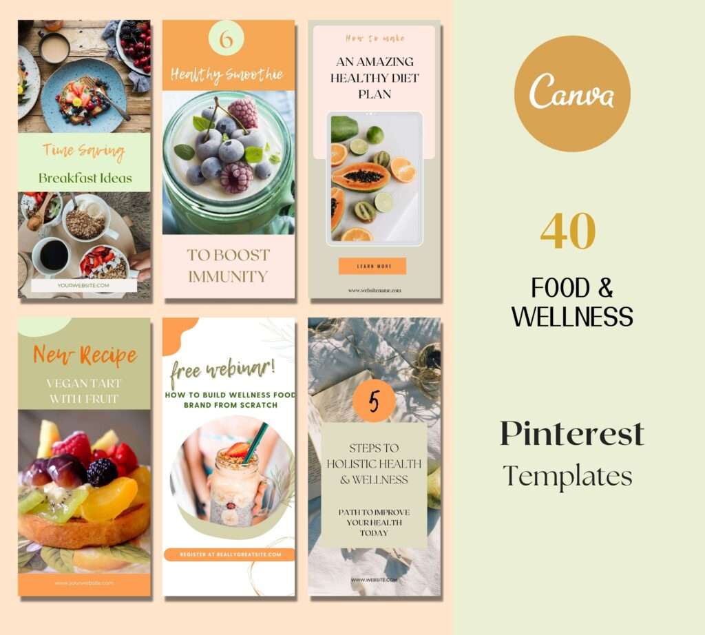 40 Food Pinterest Templates Canva
