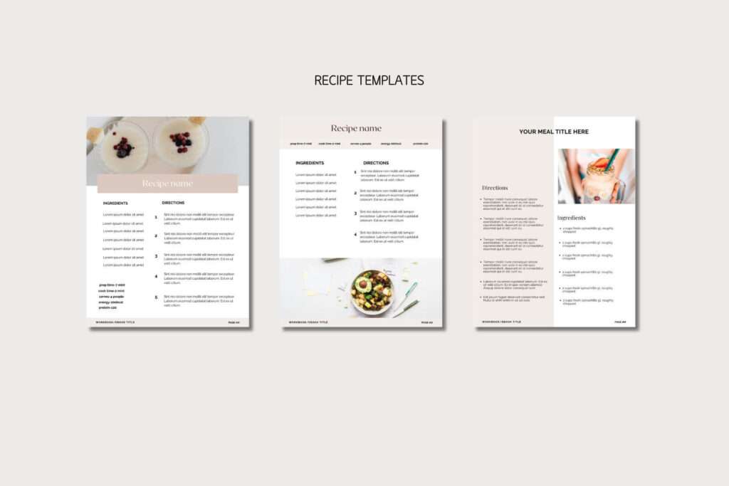 Nutrition Recipe Bundle Template - KOKO