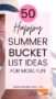 50 Happy Summer Bucket List Ideas to More Fun